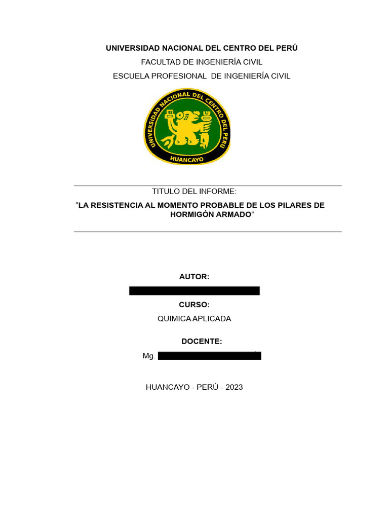 Informe - Uncp Concreto | PDF