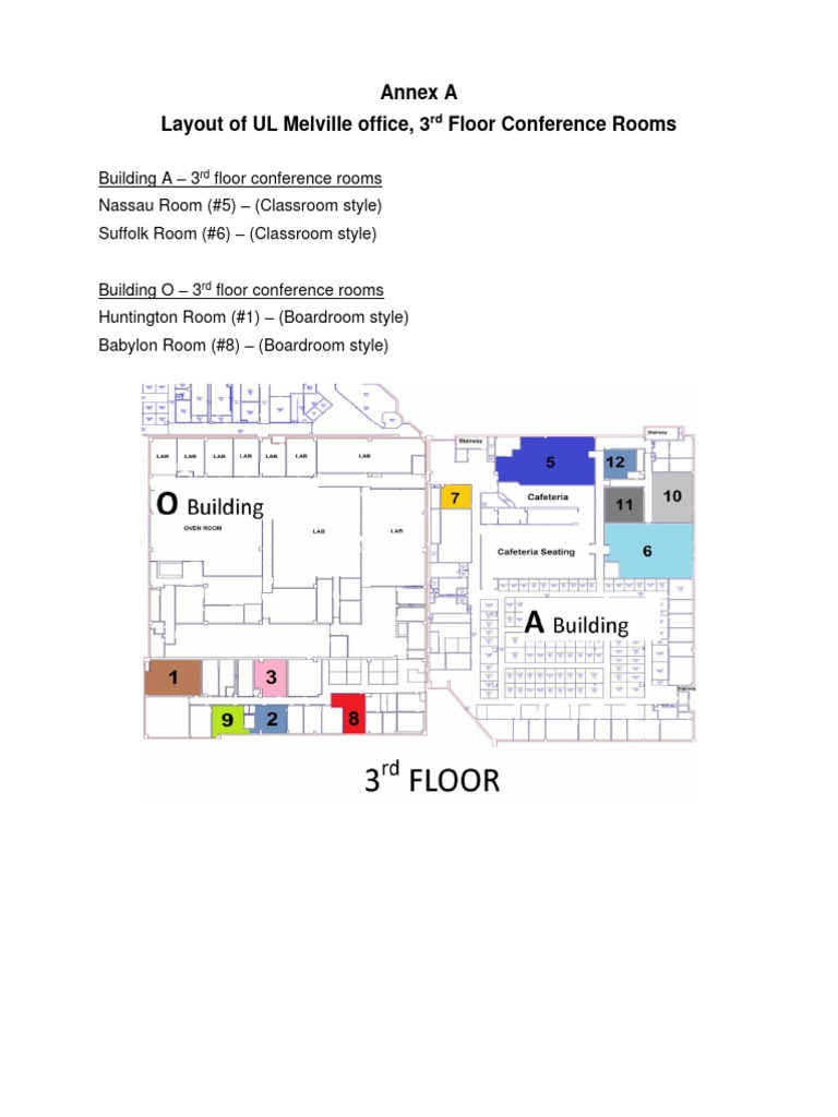 Annex A - Layout of UL Melville Office 3rd Floor Conference Rooms | PDF