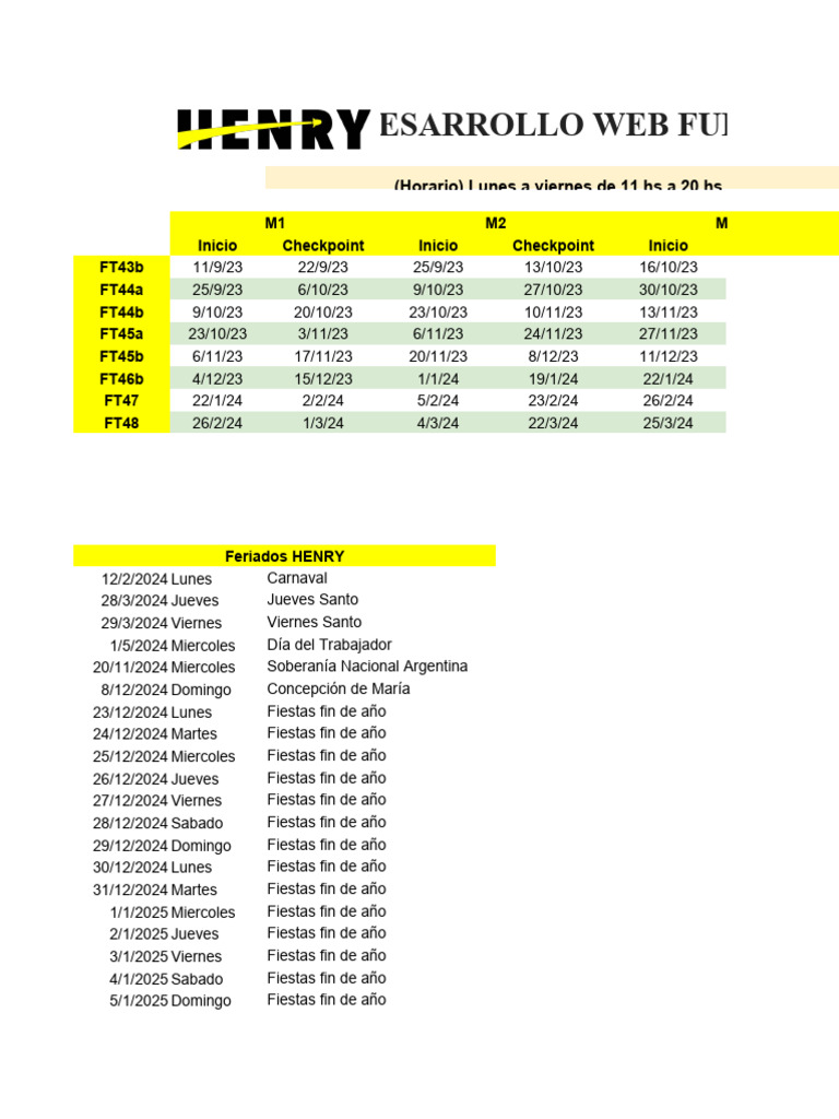 Calendario Henry ? | PDF