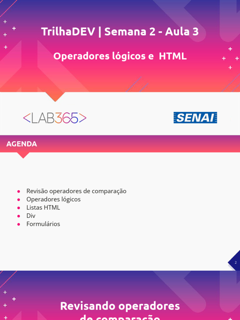 Semana 2 - Aula 3 | PDF