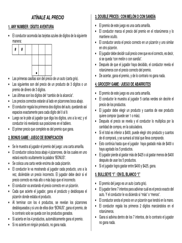 Atínale Al Precio | PDF