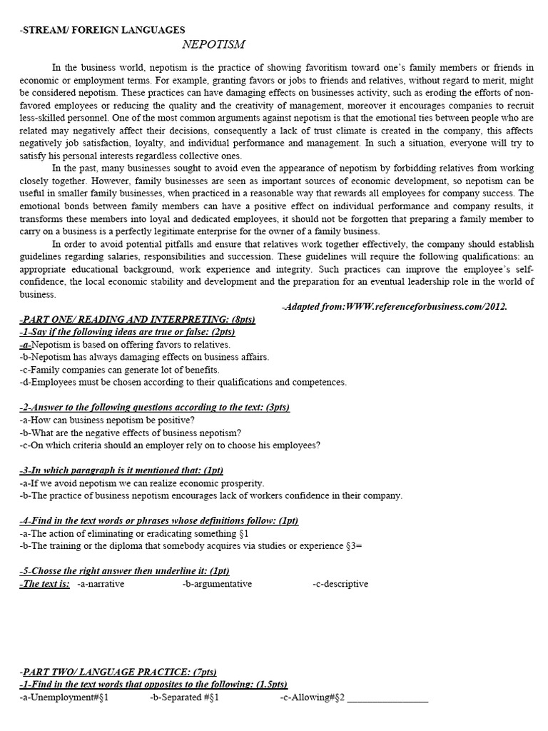 NEPOTISM | PDF