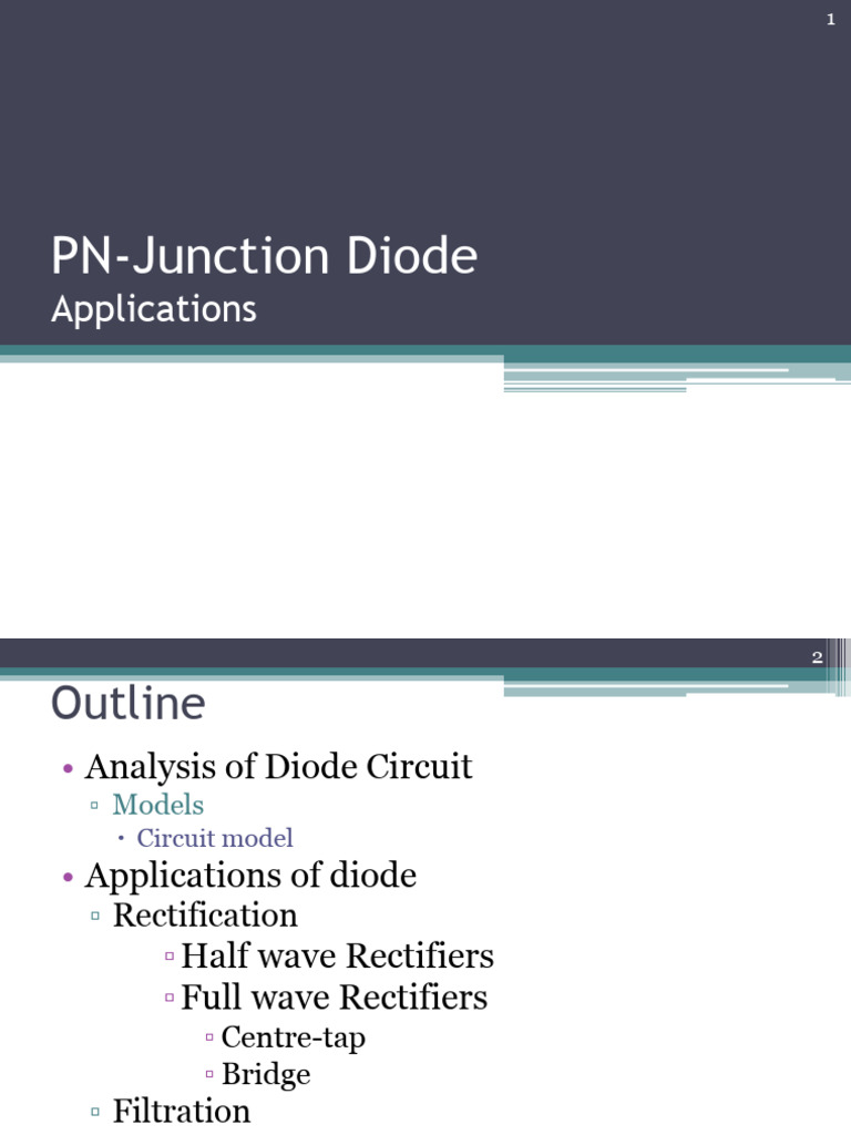 PN-Junction Diode Application | PDF | Rectifier | Diode