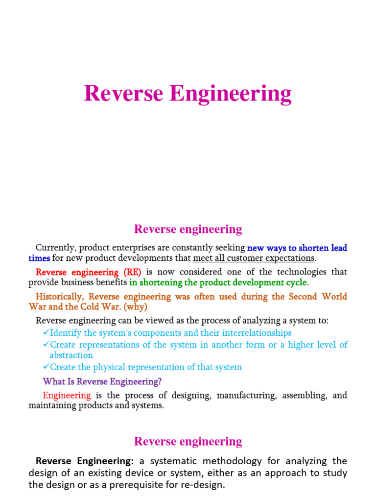 Reverse Engineering and Benchmarking | PDF | Benchmarking | Engineering