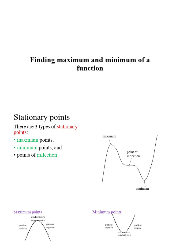 Finding Maximum and Minimum of a Function | PDF | Function (Mathematics ... Finding Maximum and Minimum of a Function | PDF | Function (Mathematics ...