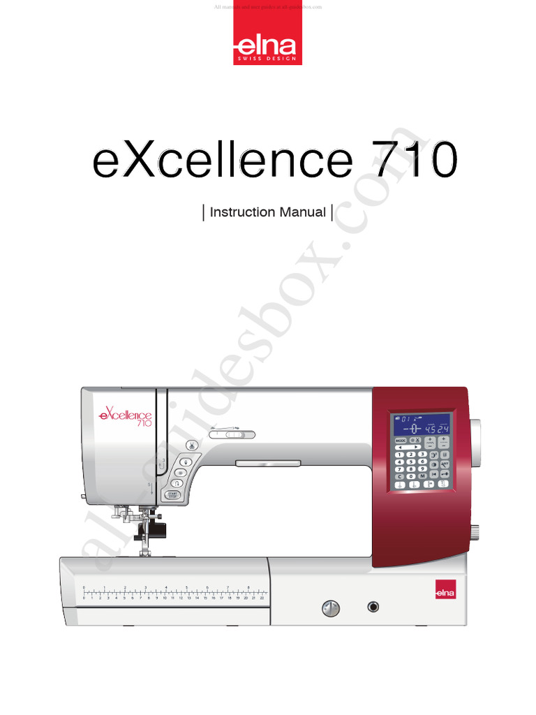 Elna EXcellence 710 Sewing Machine Instruction Manual | PDF | Sewing ...