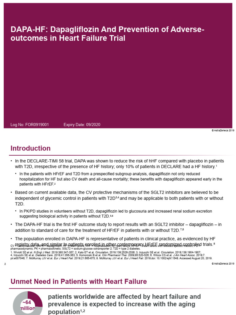 DAPA-HF Trial: Dapagliflozin in Heart Failure | PDF