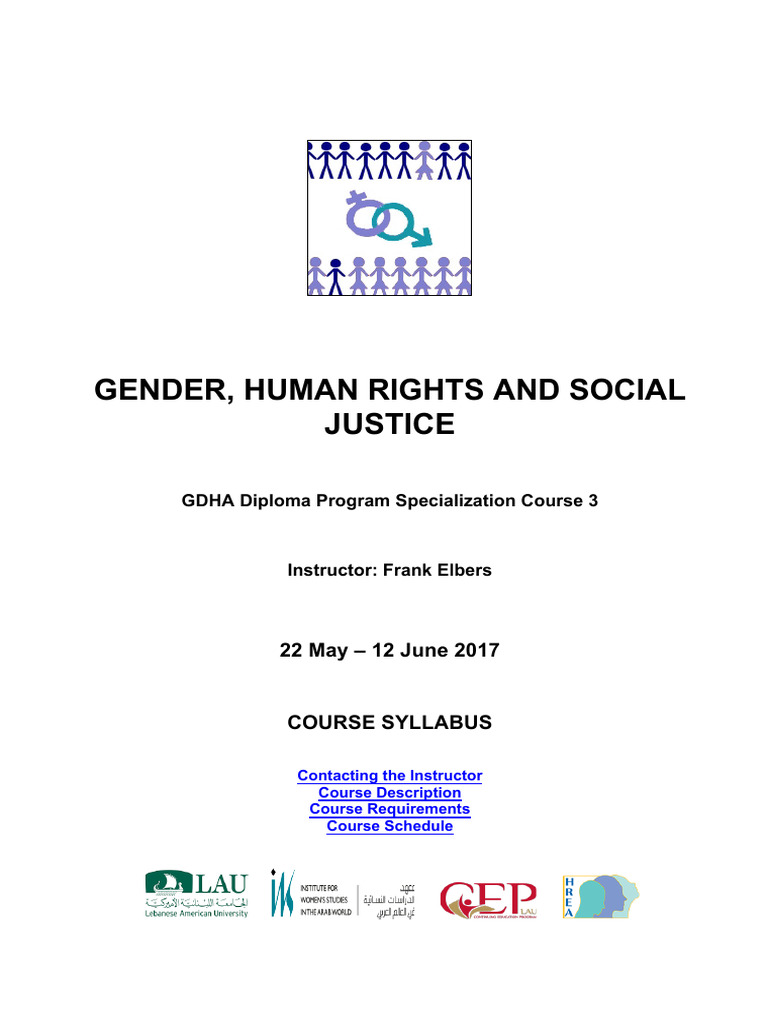 Gender Human Rights and Social Justice S | PDF | Convention On The ...