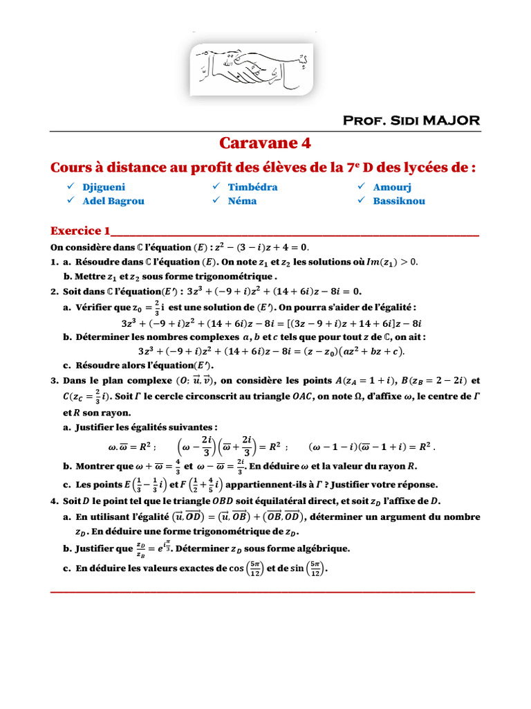 Exo Corr. Pour Élèves en Difficulté Term. D | PDF