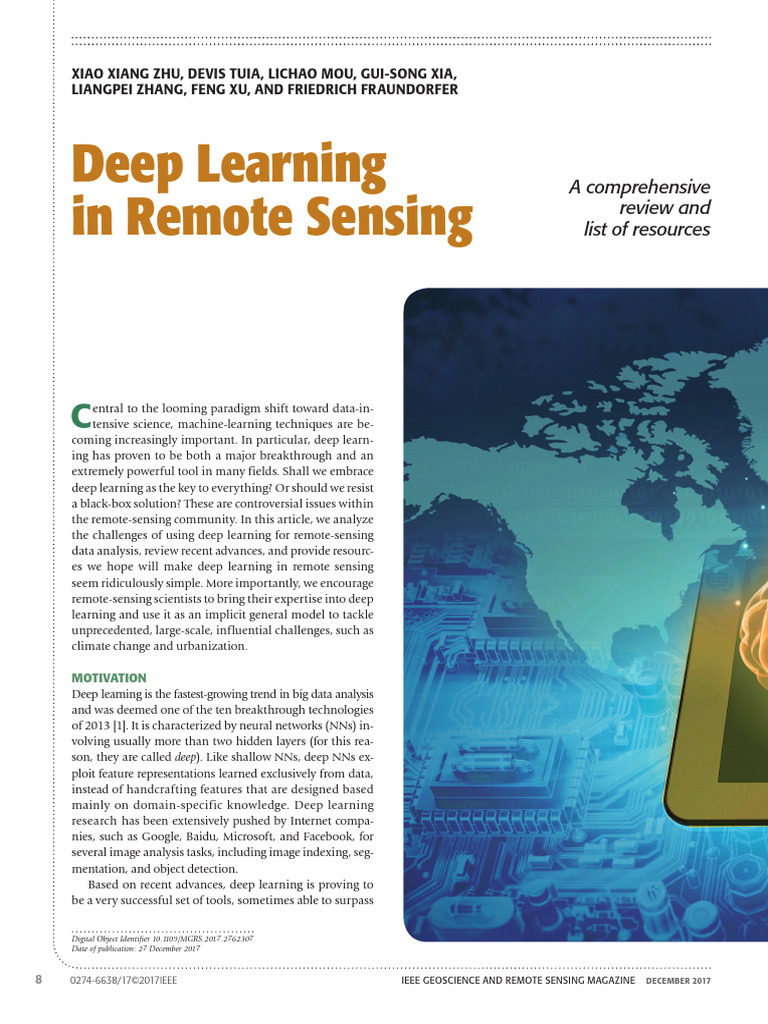 Deep Learning in Remote Sensing | PDF