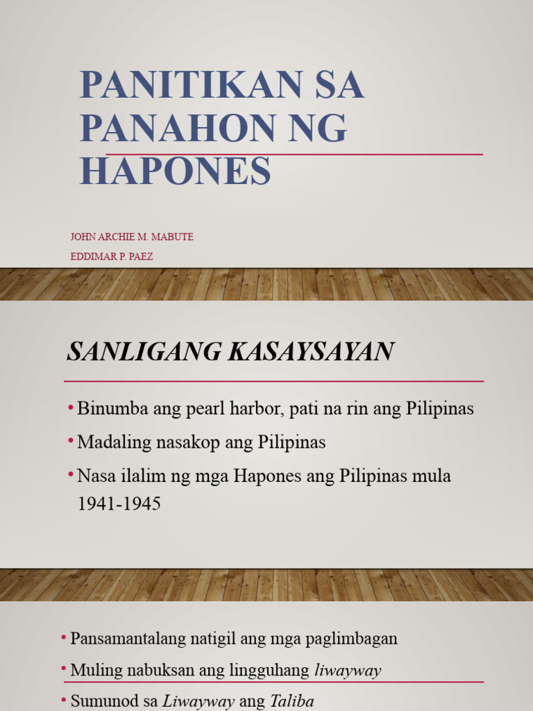Panitikan Sa Panahon NG Hapon | PDF