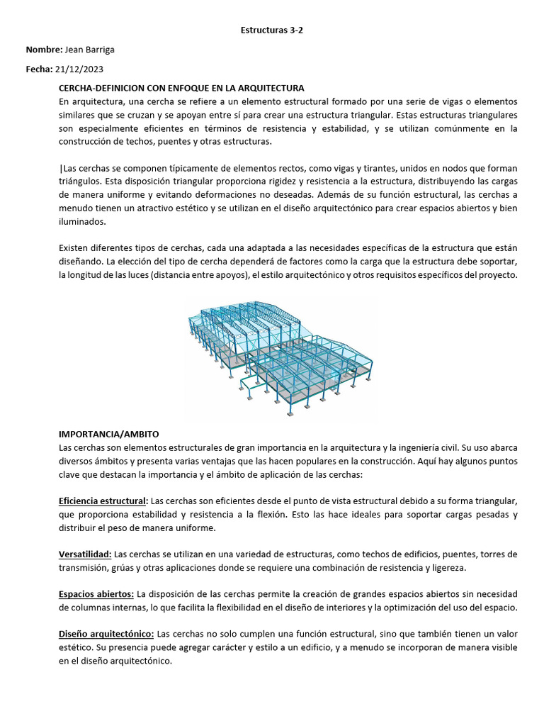 Investigacion Cercha Estructuras | PDF | Braguero | Puente