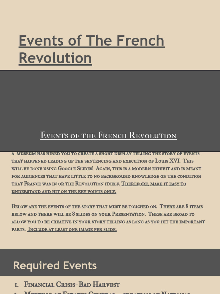Key Events of the French Revolution | PDF | French Revolution | France