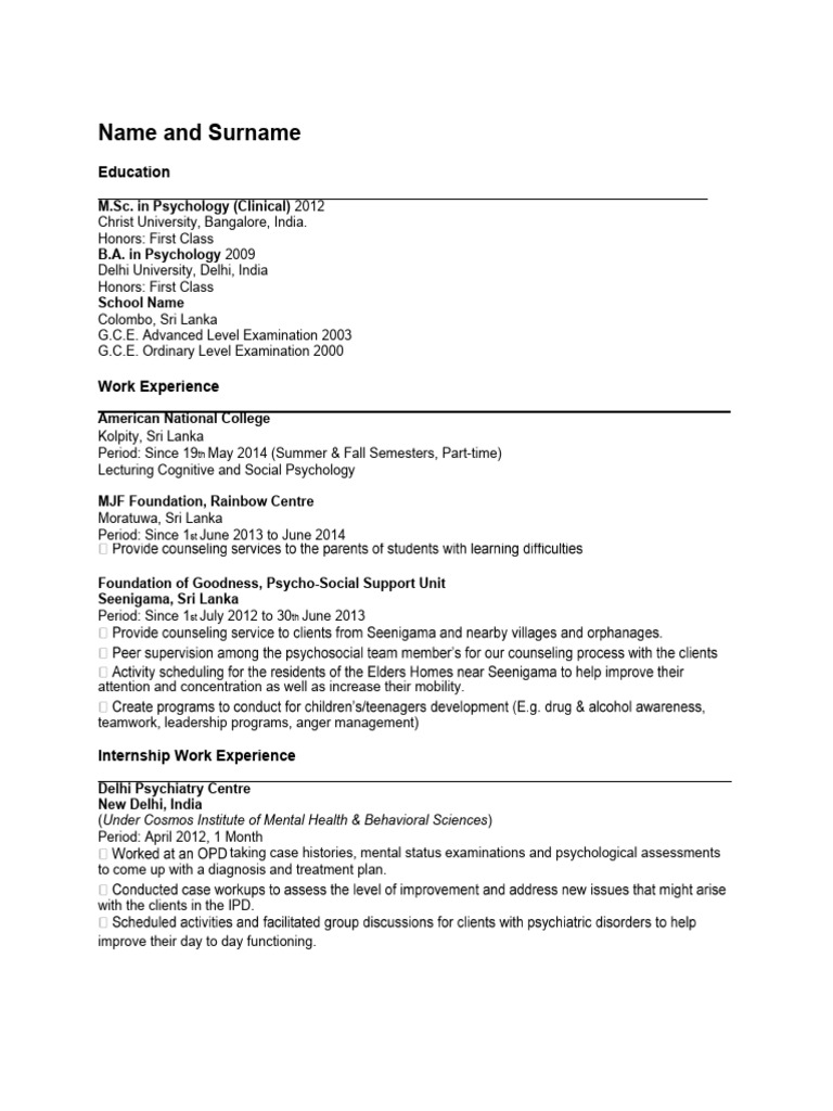 CV Template | PDF