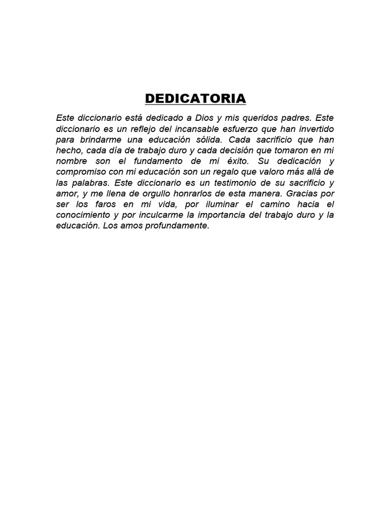 DEDICATORIA | PDF