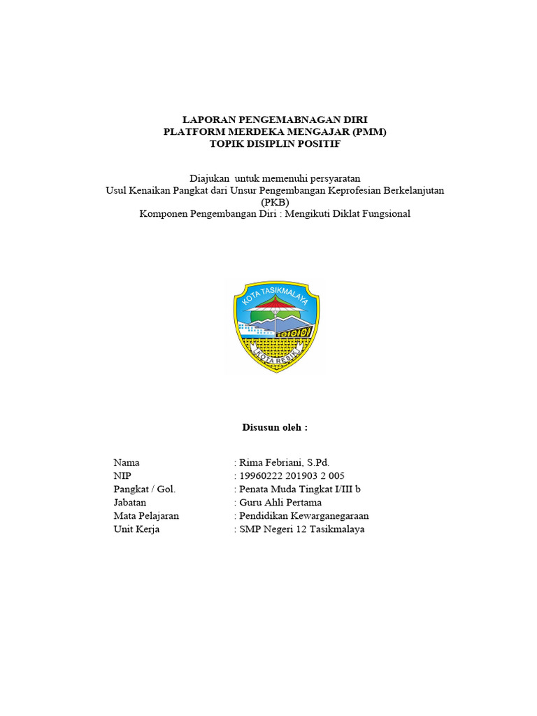 Rima Febriani - PD - 1 - PMM - Disiplin Positif | PDF