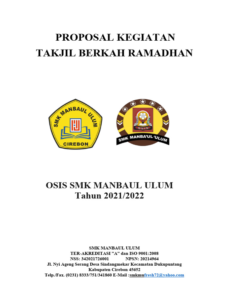 Proposal Takjil | PDF