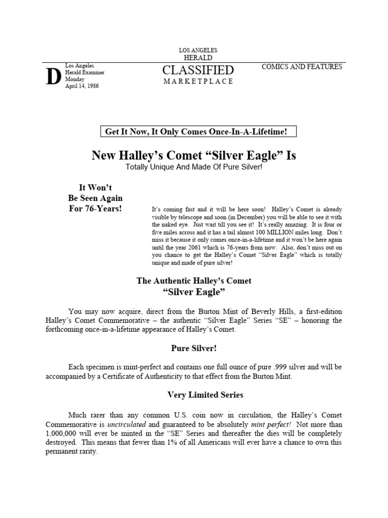 995 - Halleys Comet | PDF