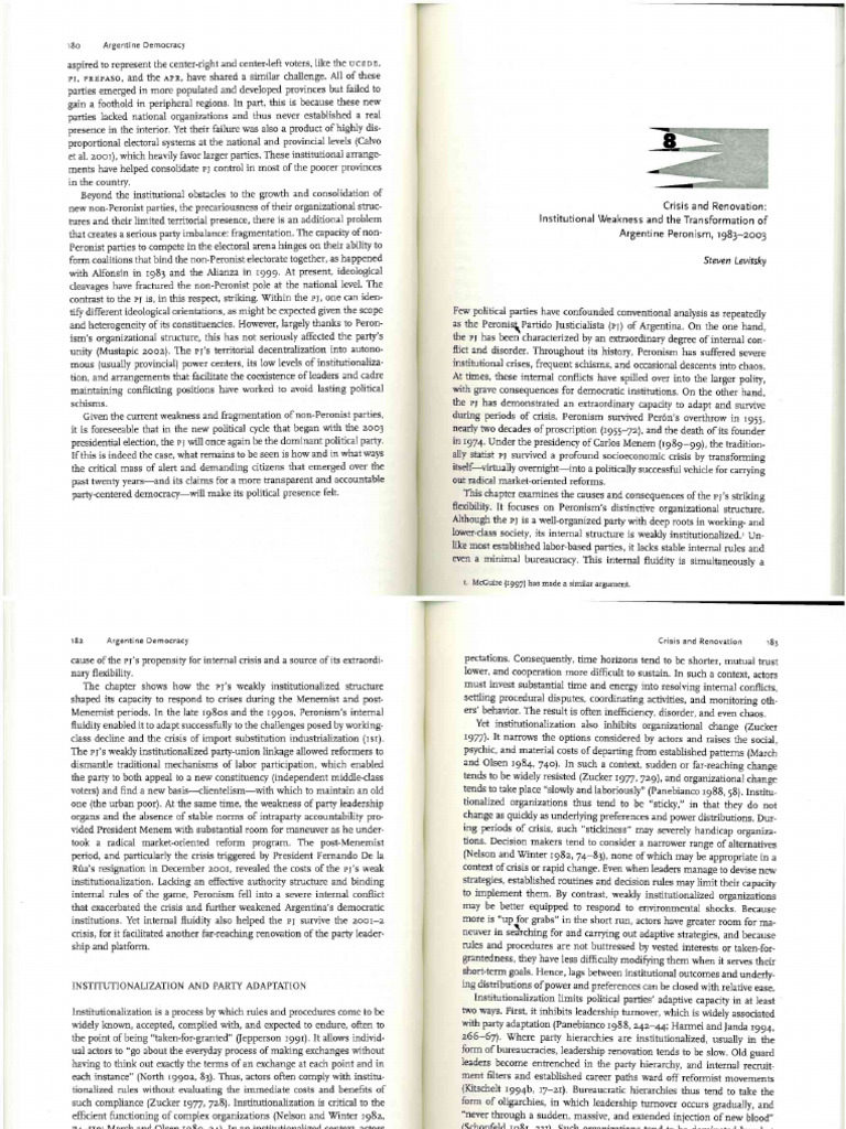 Steven Levitsky, Maria Victoria Murillo - Argentine Democracy - The ...