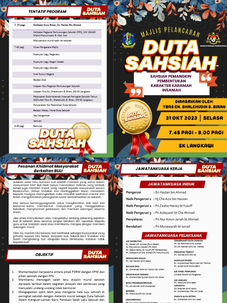 Buku Program Duta Sahsiah | PDF