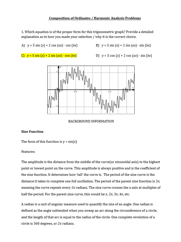Harmonic Analysis Problems | PDF