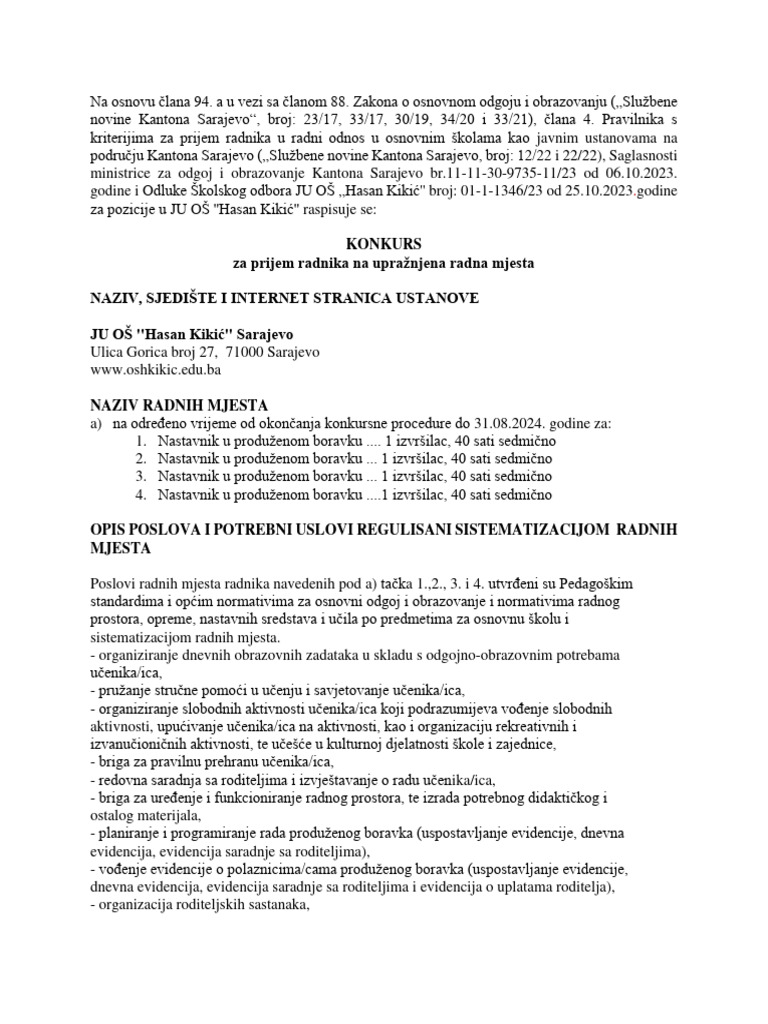 Tekst Konkursa | PDF