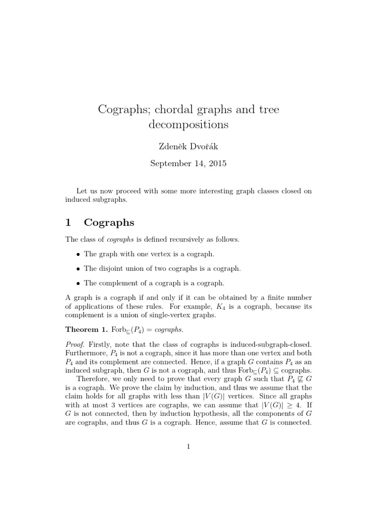 Cordal Graph | PDF | Vertex (Graph Theory) | Discrete Mathematics
