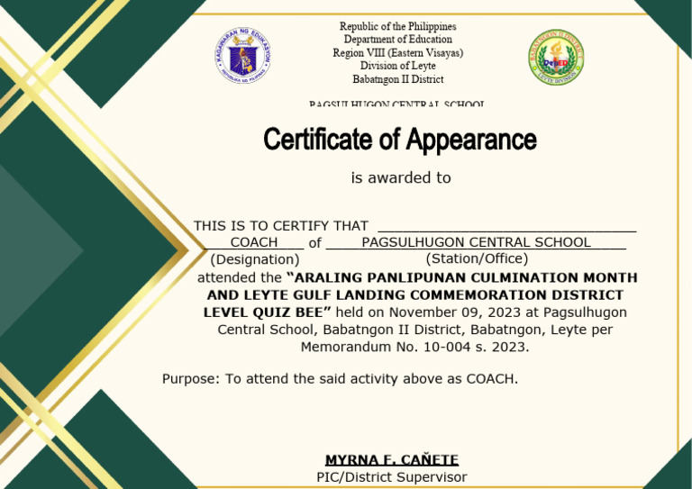 AP CERTIFICATE OF Appearance | PDF