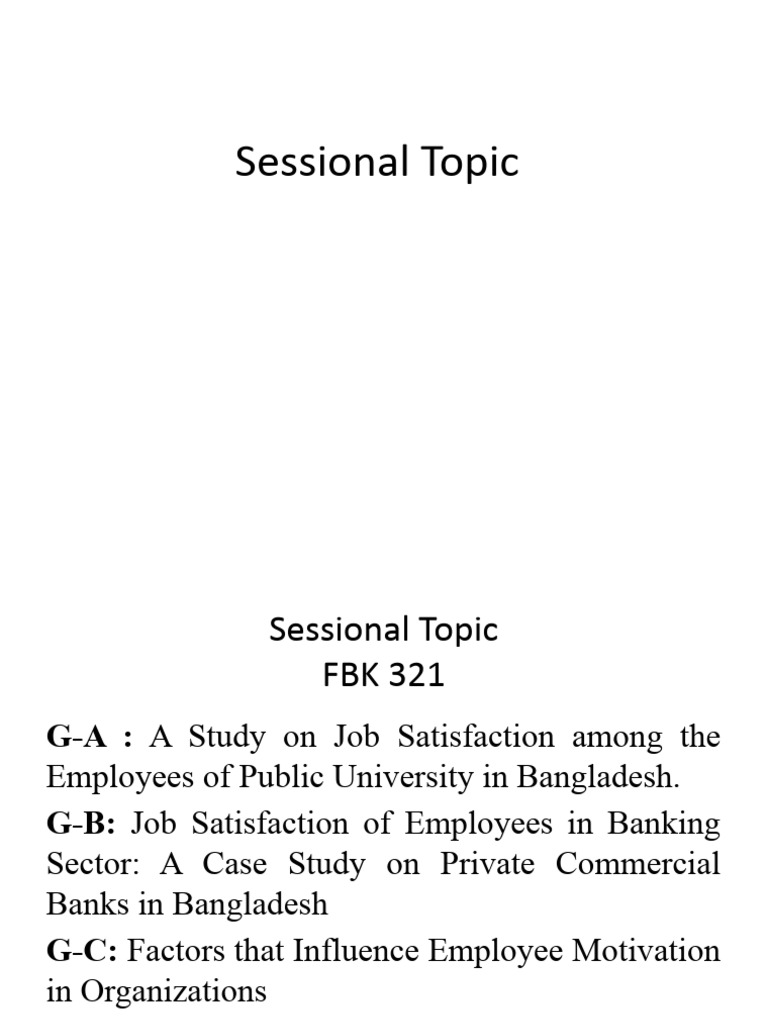Sessional Report - FBK 321 and FBK 322 | PDF | Career & Growth | Business