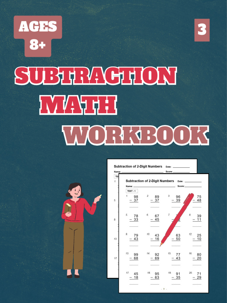 Subtraction Math Workbook Level 3 | PDF