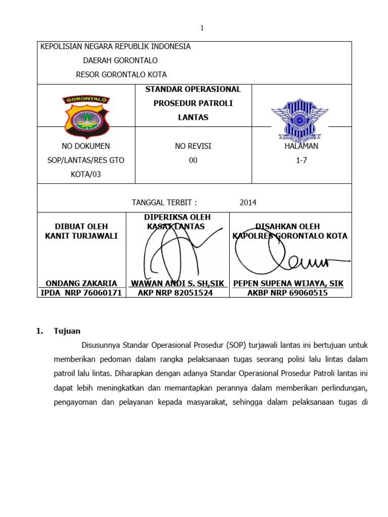 Sop Patroli | PDF