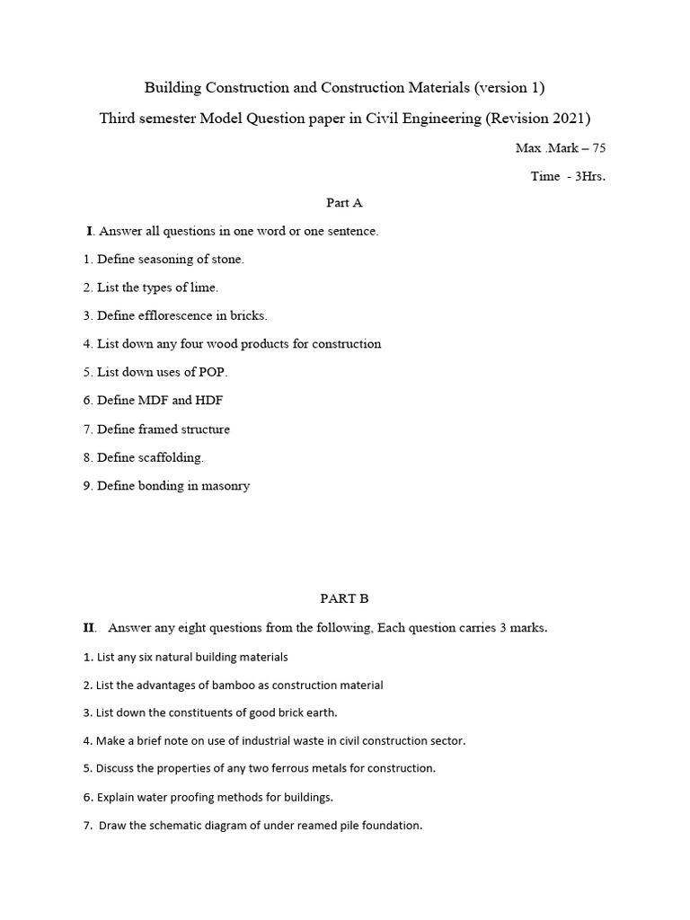 Building Construction and Construction Materials (Version 1) Third ...