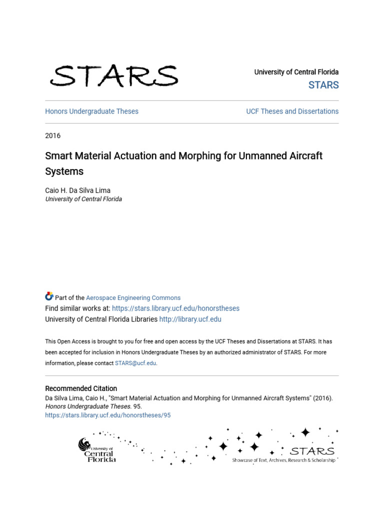 Smart Material Actuation and Morphing For Unmanned Aircraft Syste | PDF