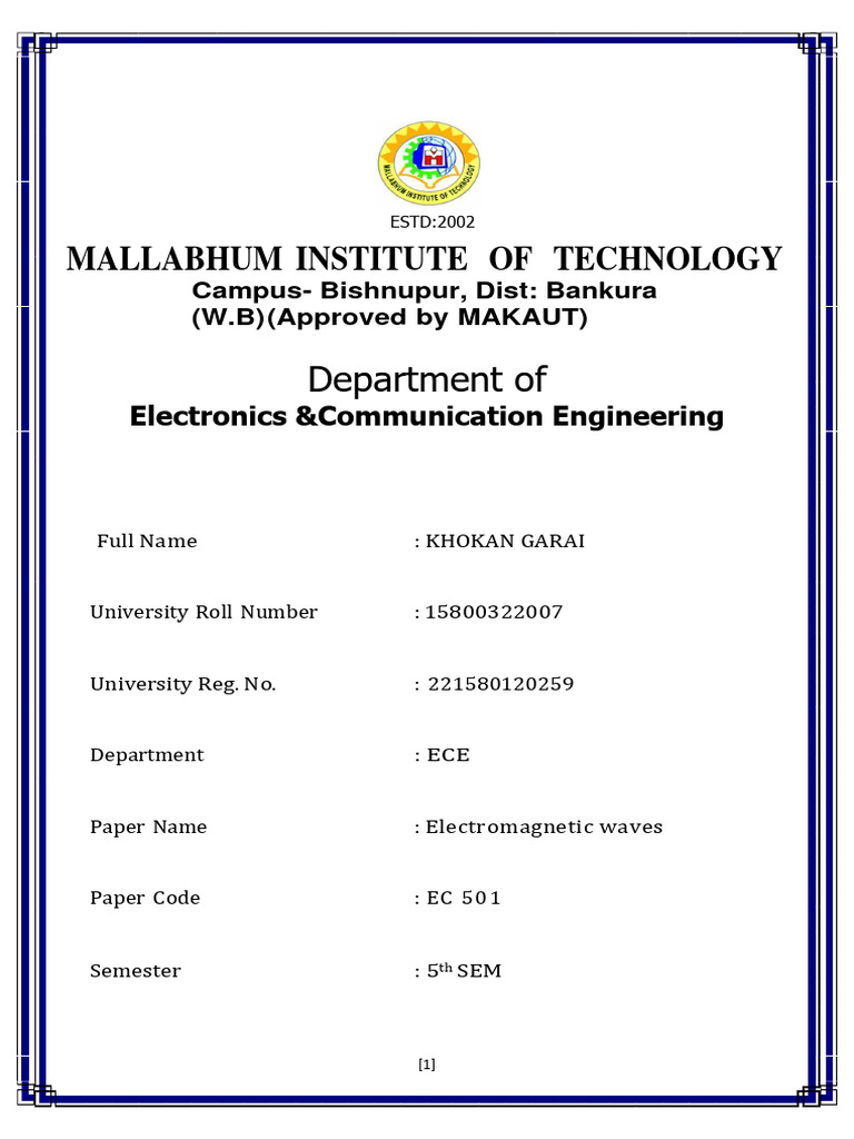 15800322007_Khokan Garai_EC 501 | PDF