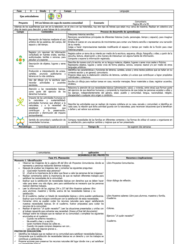 1er Grado Enero - 04 Los Héroes Sin Capa de Nuestra Comunidad (2023 ...