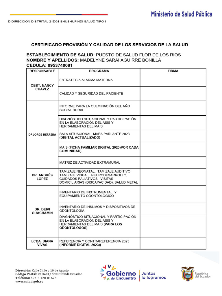Certificado de Provision 1 | PDF