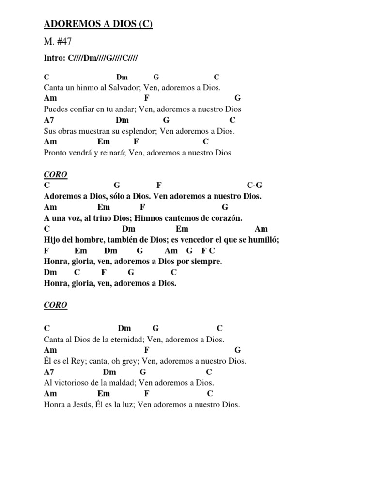 Adoremos A Dios. | PDF