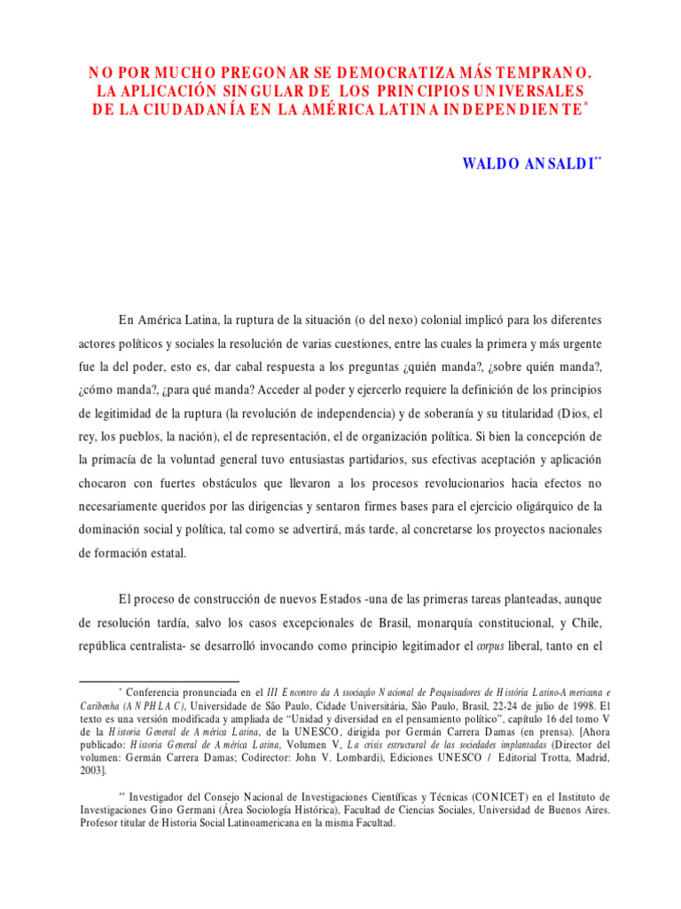 U1, Ansaldi, No Por Mucho Pregonar - 1-15 | PDF