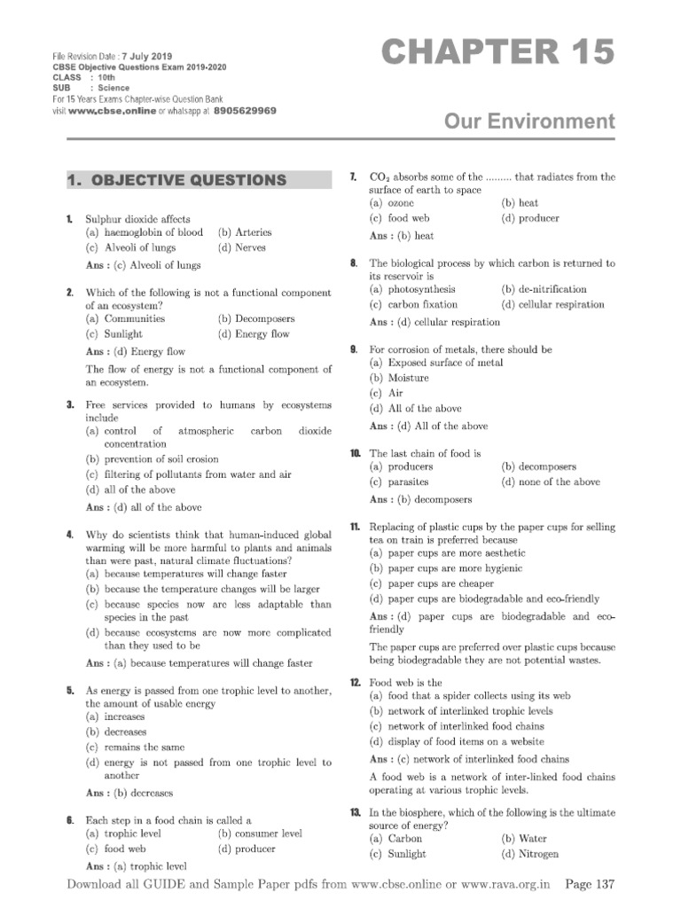 Our Environment | PDF