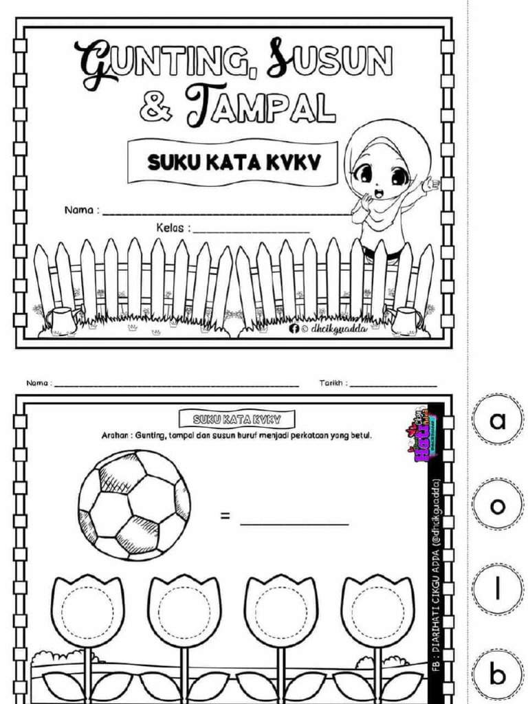 Gunting Susun Tampal Suku Kata KVKV | PDF
