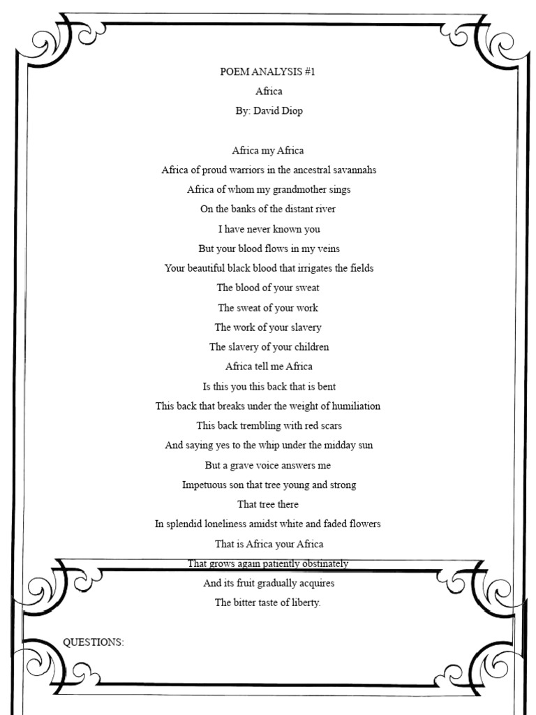 Poem Analysis | PDF | Poetry