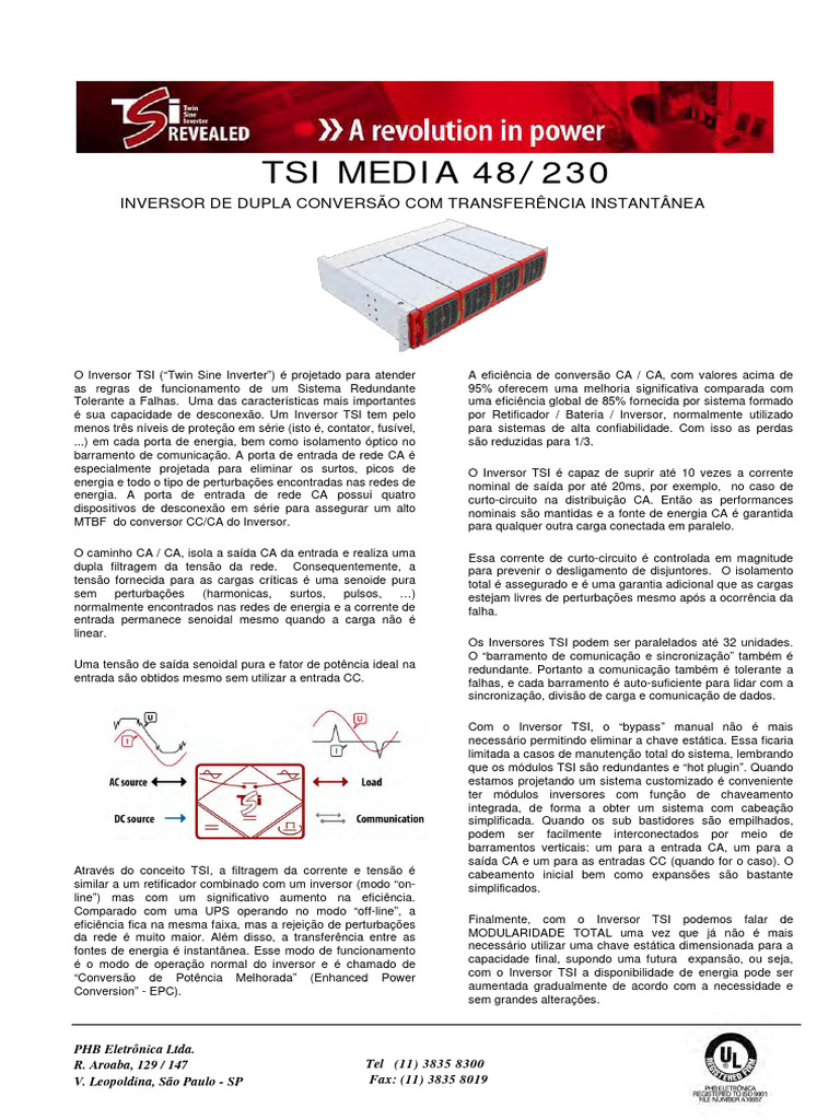 10 Inversor TSI Media 48 230 Data Sheet V02 | PDF