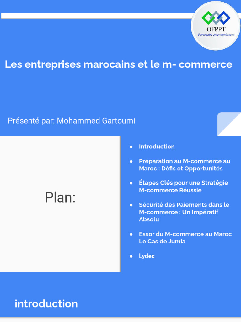 Les Entreprises Marocains Et Le M - Commerce | PDF | Affaires | Technologie et ingénierie