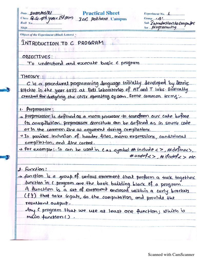 Practicals of C Programming | PDF