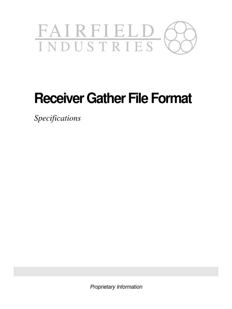 Receiver Gather File Format Rev 1 6-1 | PDF | Science & Mathematics ...