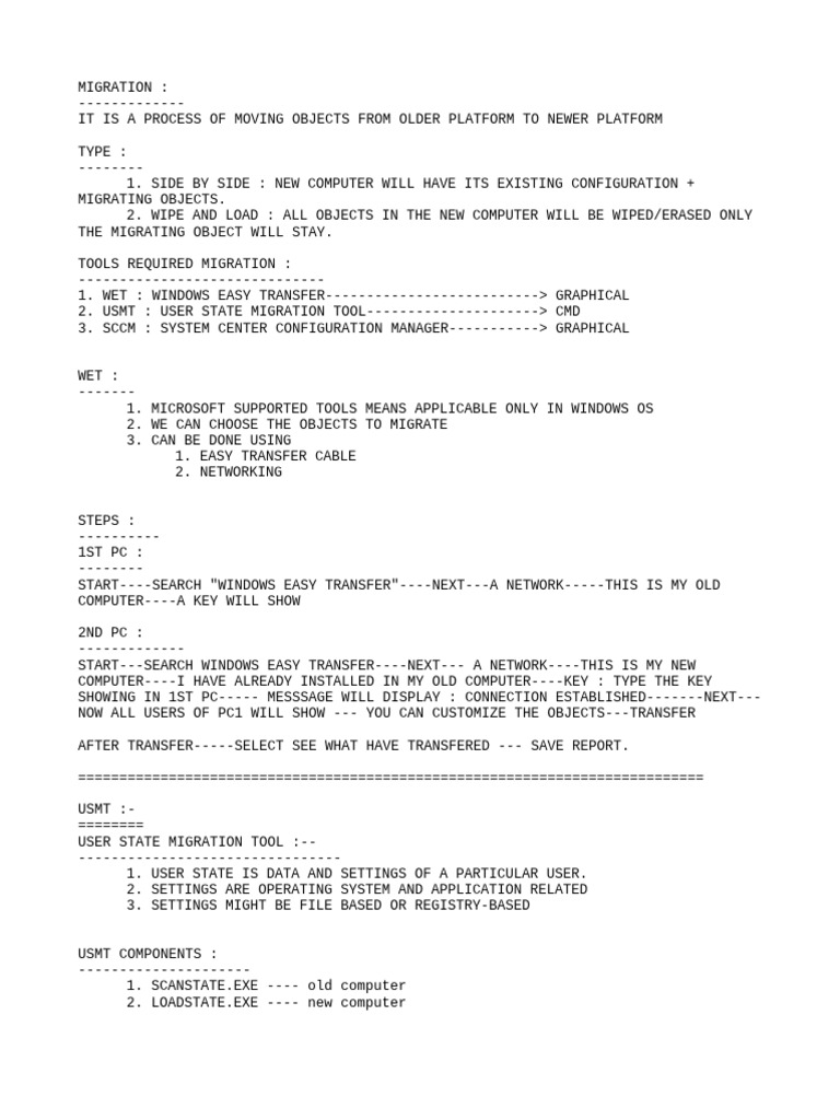 Usmt | PDF | Computer File | Microsoft Windows
