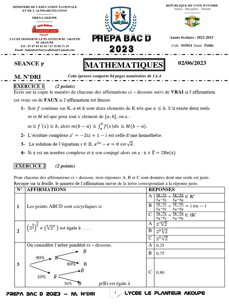 Seance 3 - Maths | PDF