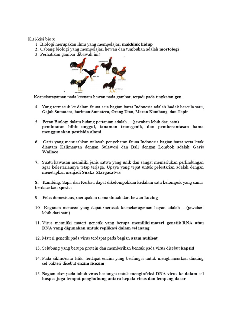 Latihan Soal Biologi Kelas 10 | PDF