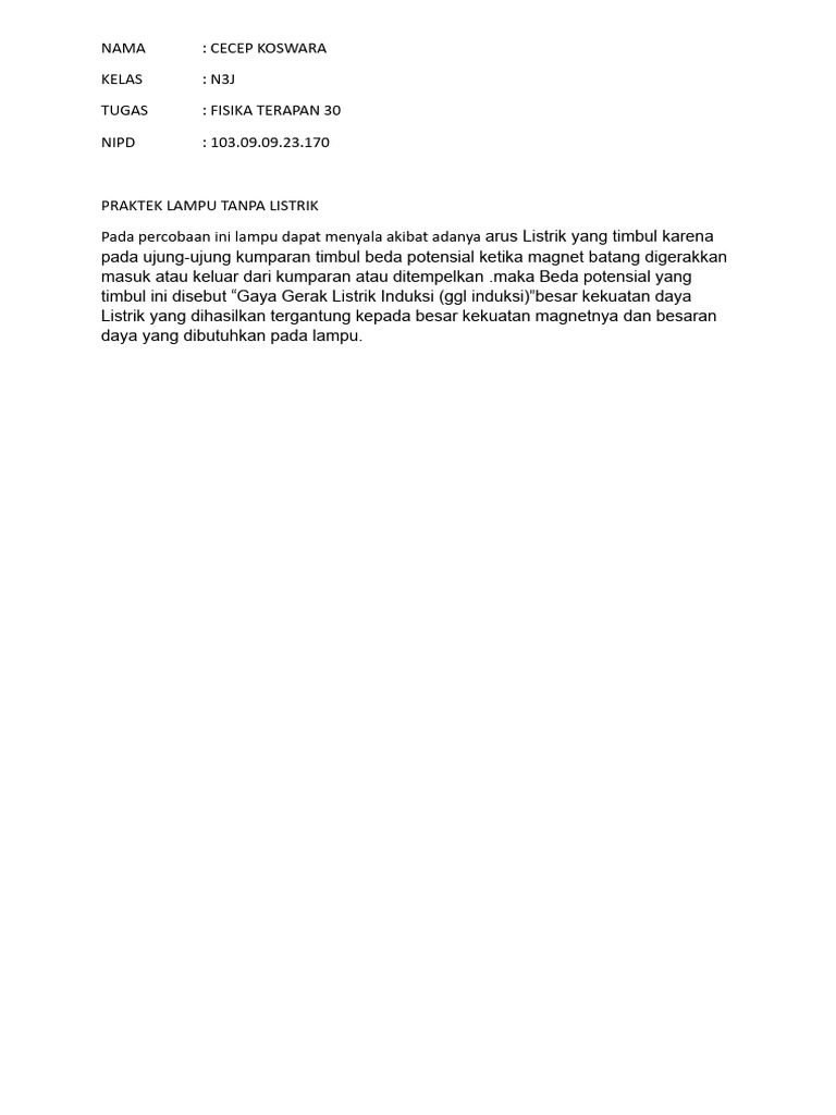 Tugas 30 Fisika Terapan .Cecep Koswara.n3j. | PDF