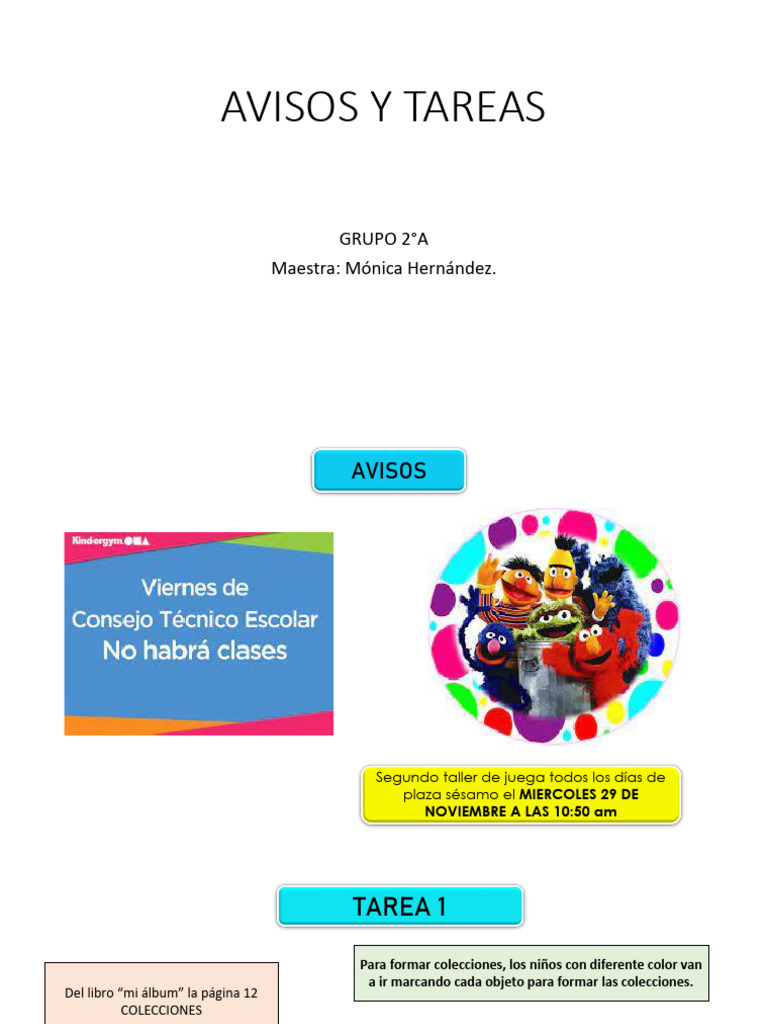 AVISOS Y TAREAS | PDF